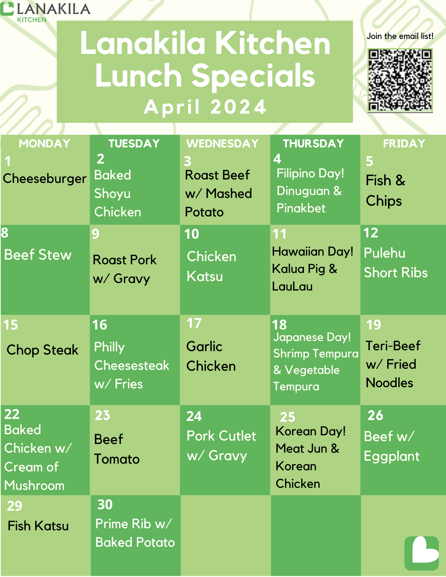 Lunch Specials - Lanakila Pacific