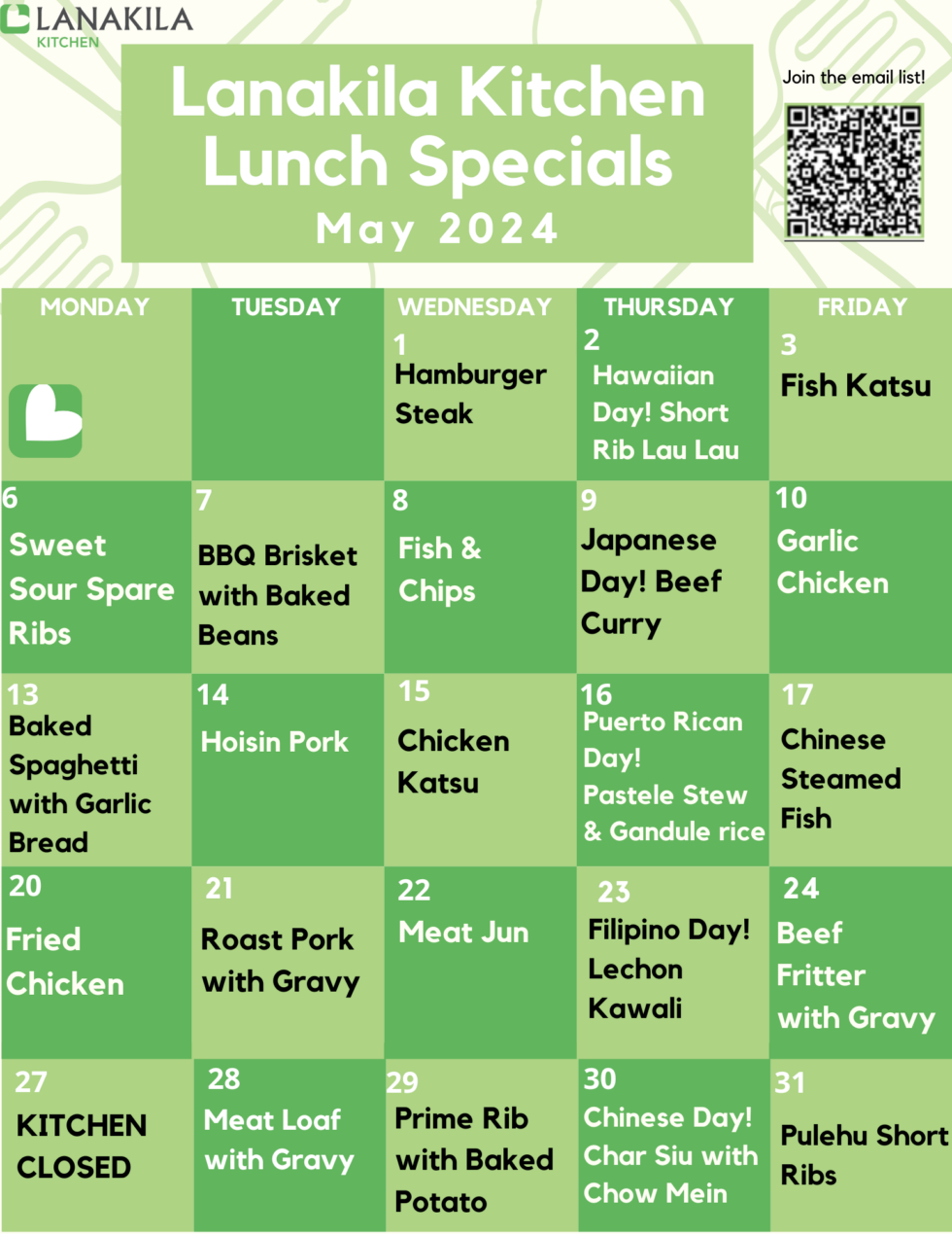 Lunch Specials - Lanakila Pacific